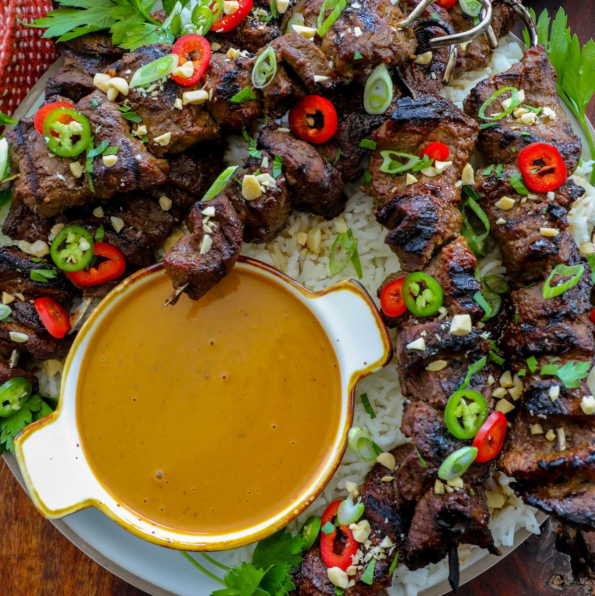 Grilled Beef Satay Skewers – Raikes Beef Co.